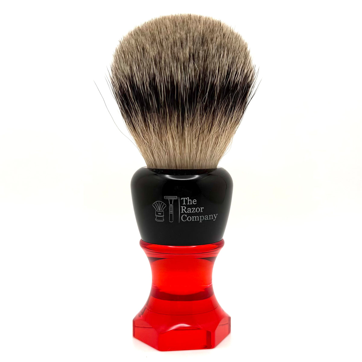 The Herald 26mm Shaving Brush Red Resin Handle Choose Knot Type – The ...