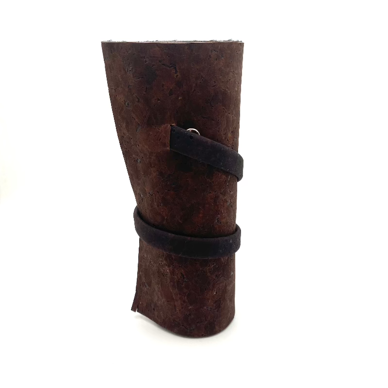 Cork Leather Brush Roll Brown | The Razor Company