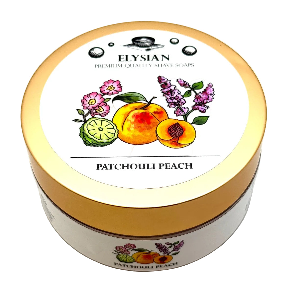 Elysian Patchouli Peach Shaving Soap | The Razor Company