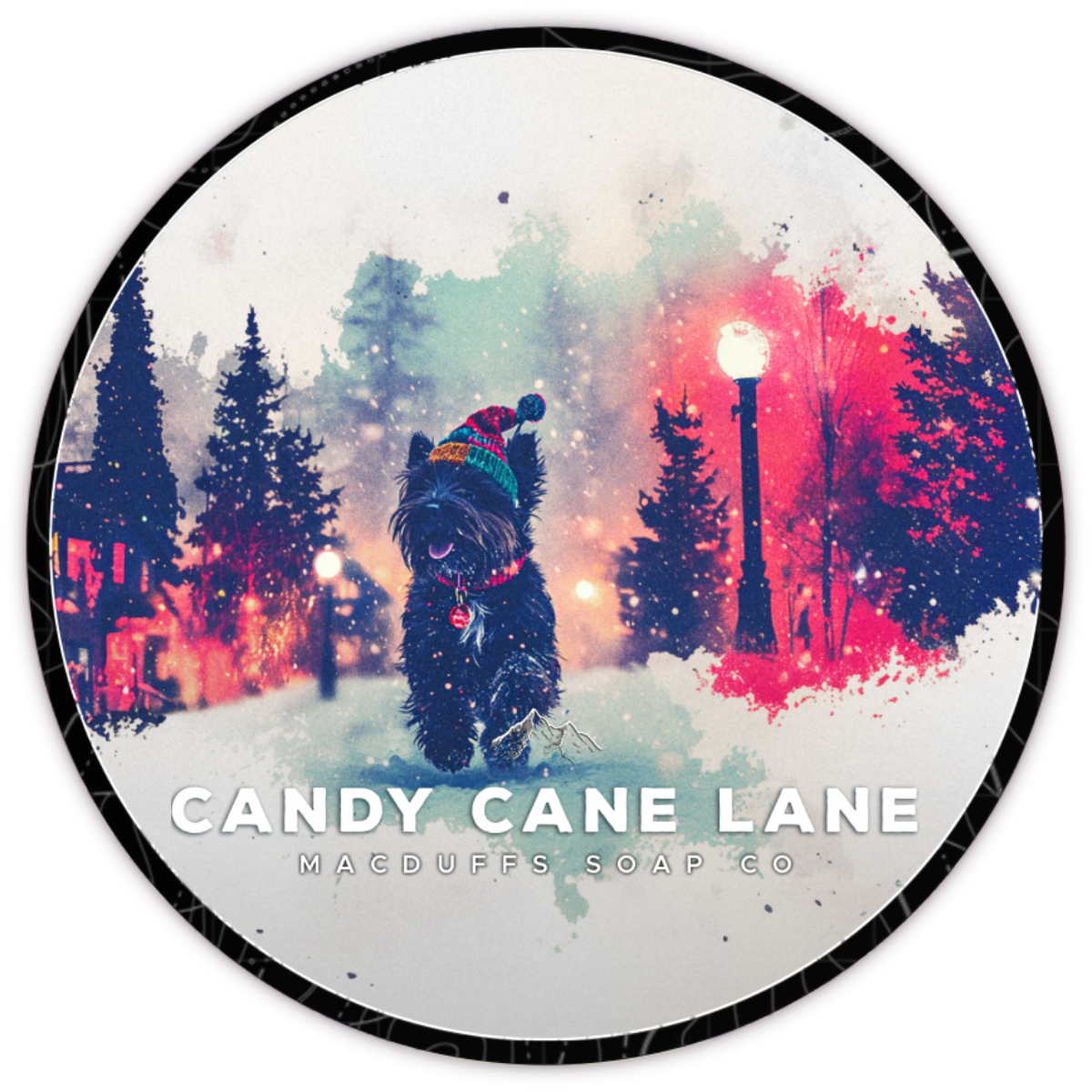 MacDuffs Candy Cane Lane Shaving Soap 4oz | The Razor Company