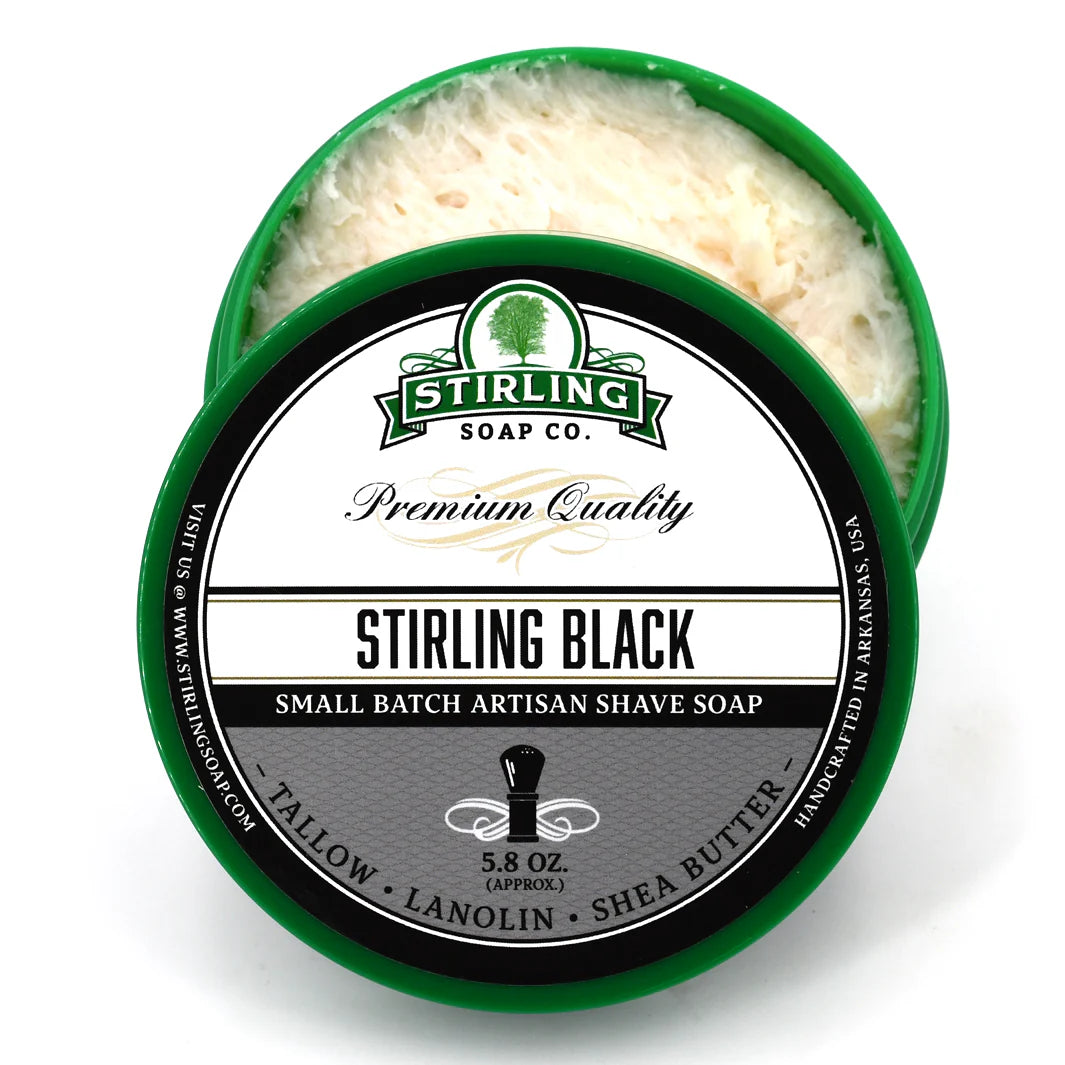 Stirling Soap Company Stirling Black Shave Soap 5.8oz | The Razor Company