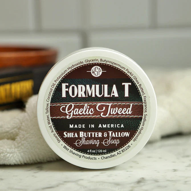 WSP Gaelic Tweed Formula T Shave Soap 4oz | The Razor Company