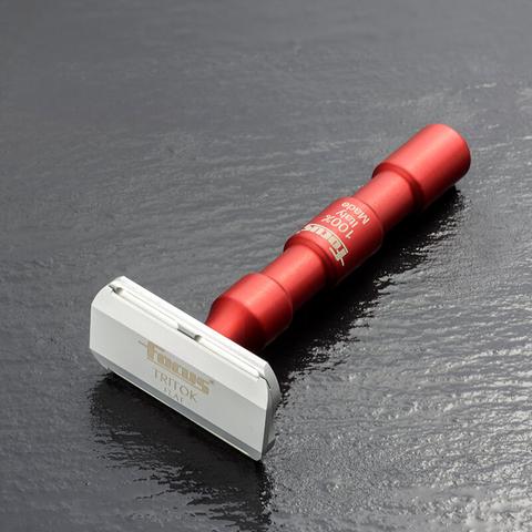 Focus - R51 Tritok Flat Double Edge Safety Razor - Red – The Razor Company