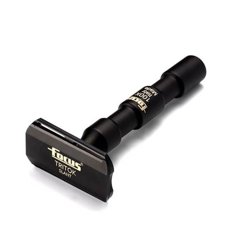 Focus - R53 Tritok Slant Double Edge Safety Razor - Black – The Razor ...