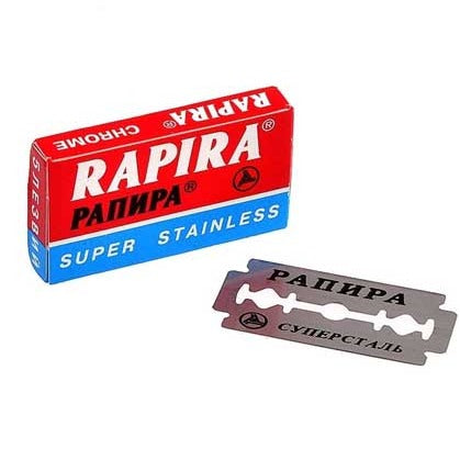Rapira - Super Stainless Chrome Double Edge Razor Blades - 5 Blades ...